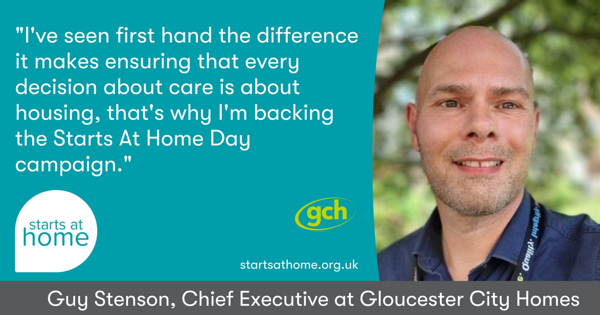Starts At Home Day Blog by Guy Stenson, GCH Chief Executive - GCH