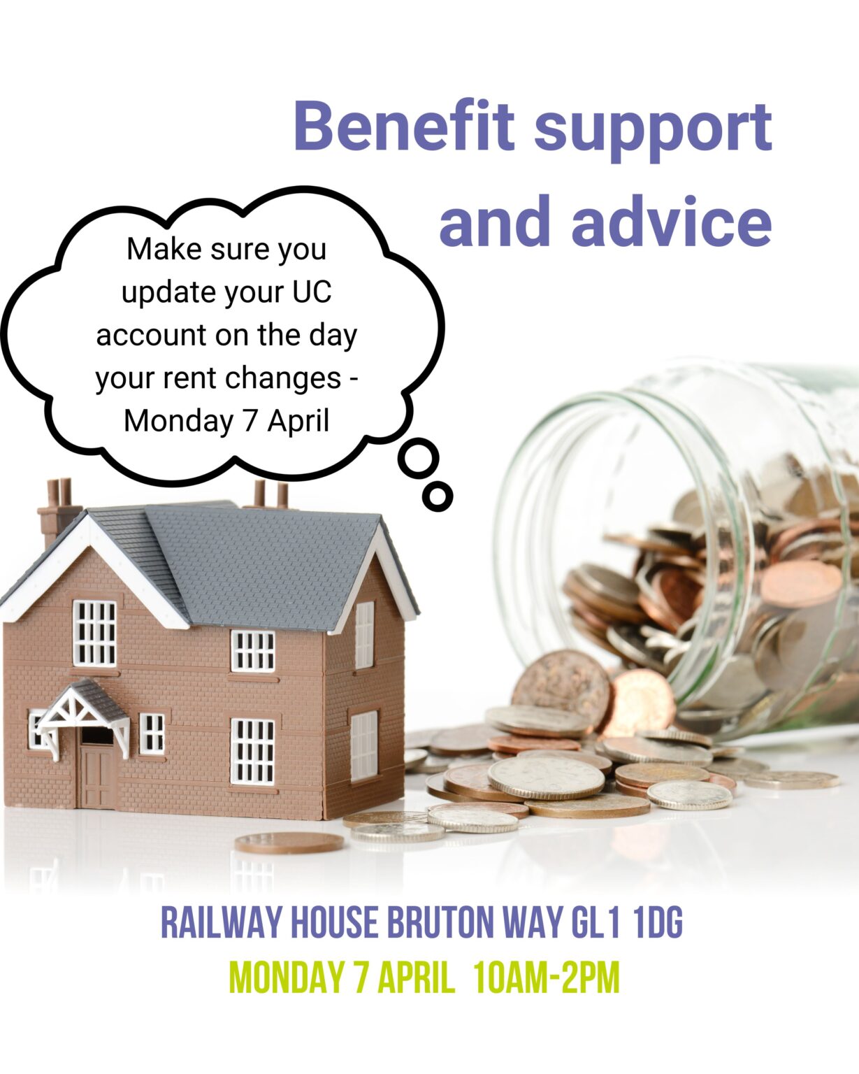 Drop in session for benefit support and advice - GCH
